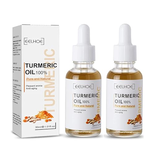 2 Pack Turmeric Dark Spot Corrector Serum Oil, Turmeric Repair Face Serum, Natural Turmeric Bright Skin Dark Spot Skin Care Moisturizing Repair Serum, Turmeric Oil for Face Dark Spots(30ml)