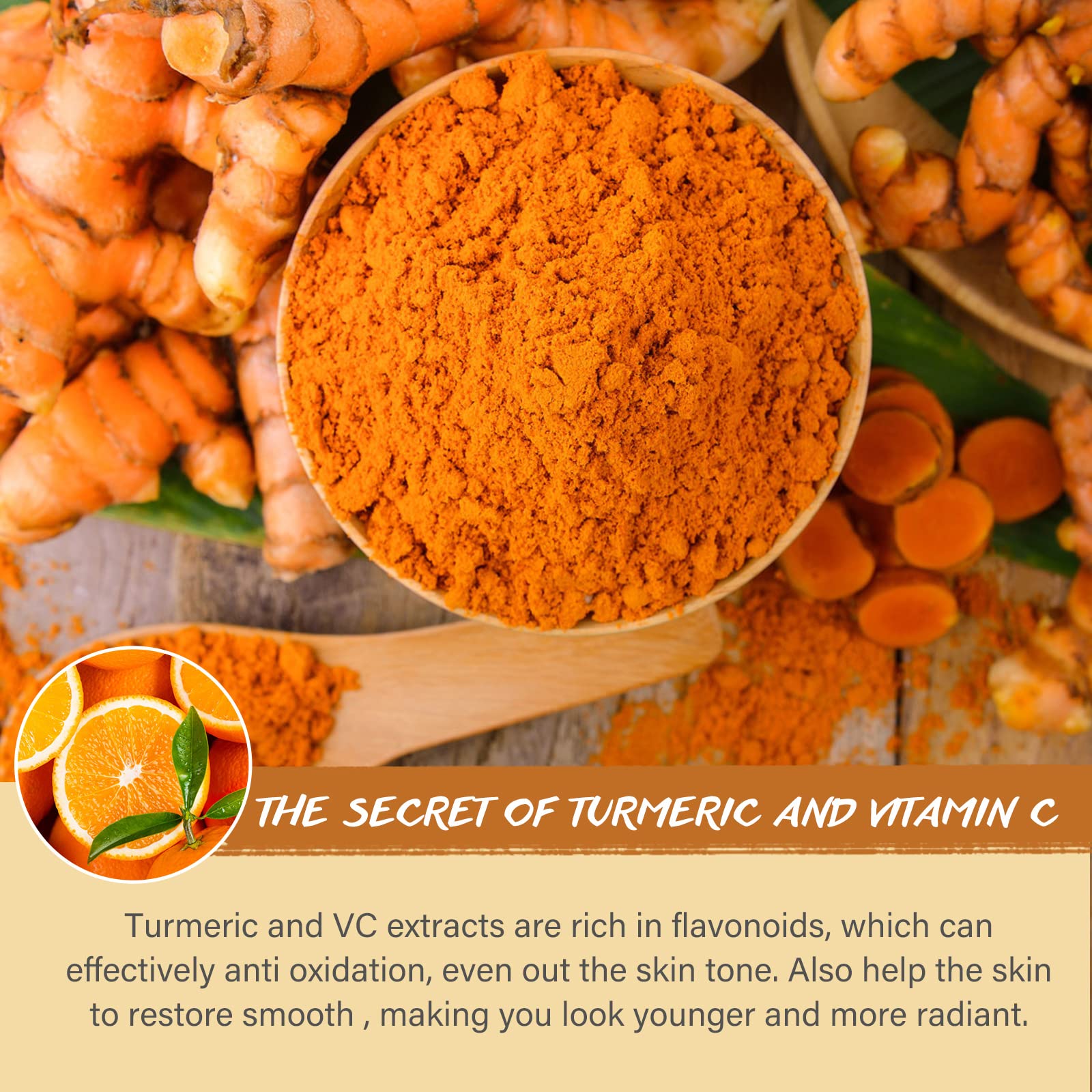 POP MODERN.C Turmeric Vitamin C Clay Mask Deep Cleansing Face Mask Skin Care Improve Blackheads Acne Dark Spots and Even out skin tone Facial Mask Control Oil and Refining Pores