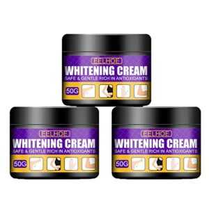 3Pcs Skin Whitening Lightening Cream 50G, Skin Bleaching Cream, Underarm Whitening Cream, Dark Spot Corrector Face Body Cream, Dark Spot Remover Corrector Cream for Face and Body Intimate Area Lightening Cream, for Face and Body, Moisturizes and Brighten