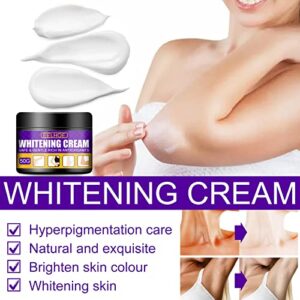 3Pcs Skin Whitening Lightening Cream 50G, Skin Bleaching Cream, Underarm Whitening Cream, Dark Spot Corrector Face Body Cream, Dark Spot Remover Corrector Cream for Face and Body Intimate Area Lightening Cream, for Face and Body, Moisturizes and Brighten