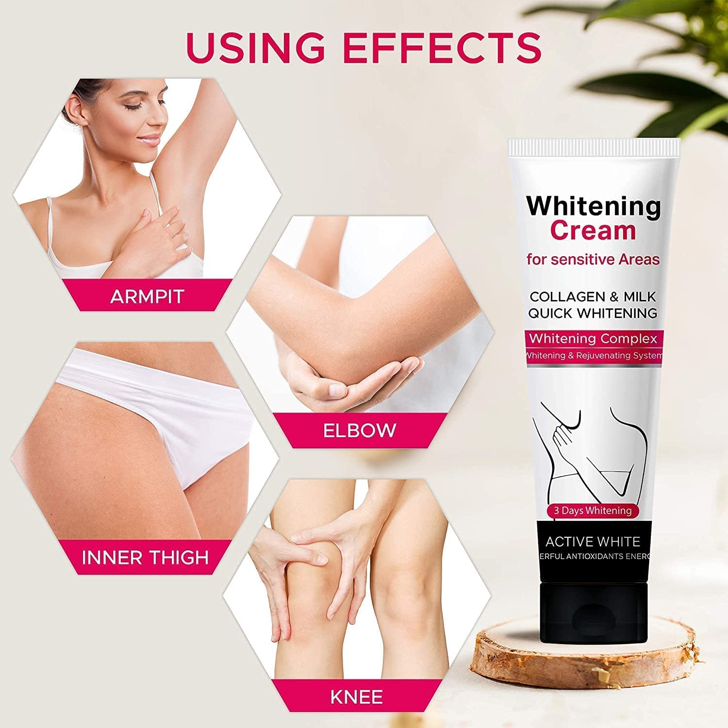 ZWSP Armpit Whitening Cream Skin Lightening Bleaching Cream For Underarm Dark Skin Legs Knees Whitening Intimate Body Lotion