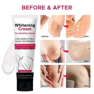 ZWSP Armpit Whitening Cream Skin Lightening Bleaching Cream For Underarm Dark Skin Legs Knees Whitening Intimate Body Lotion