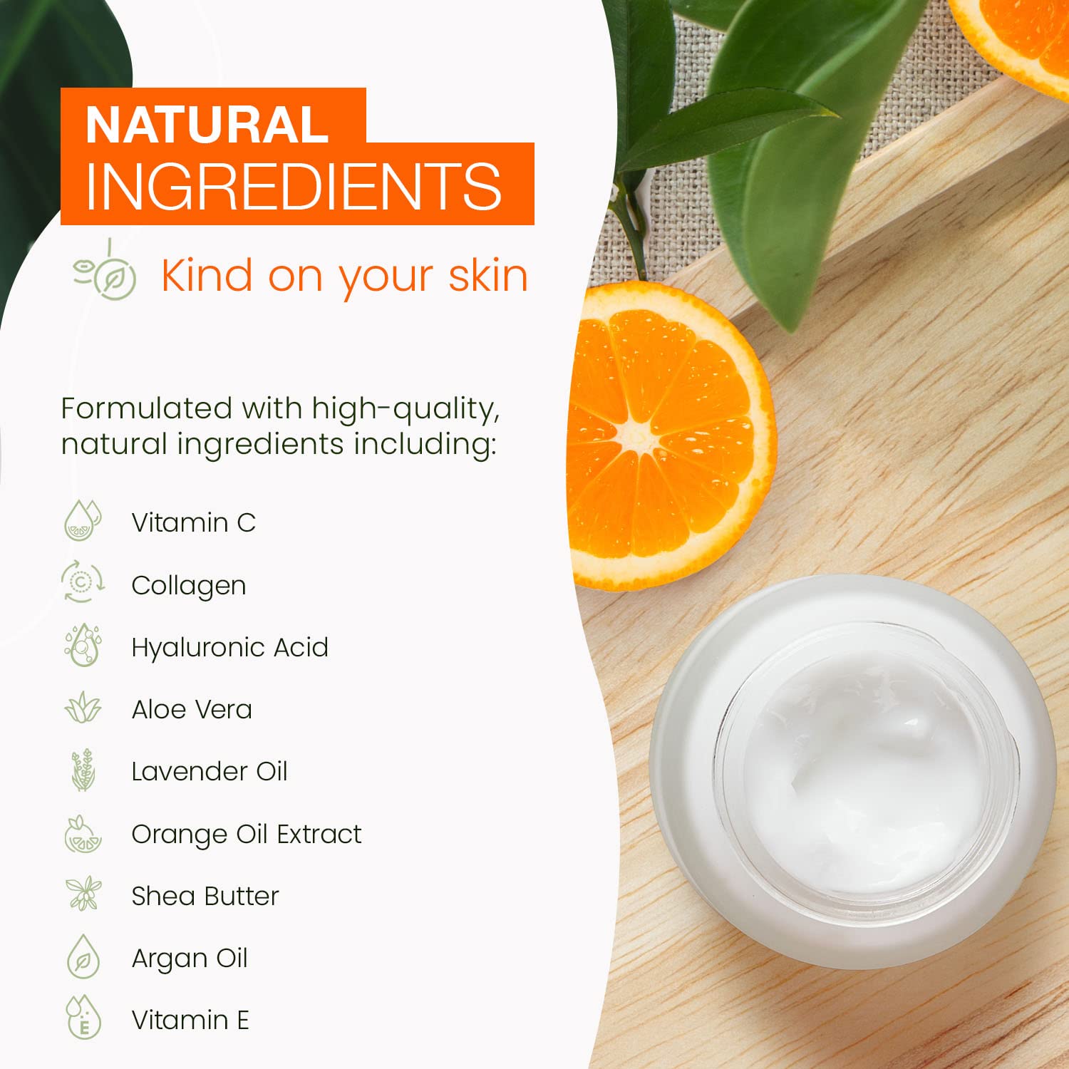 Natural Chemist Vitamin C & Collagen Daily Face Moisturizer - Firming, Reduces Fine Lines & Wrinkles, Skin Brightening Day Cream - Cruelty Free Korean Skin Care For All Skin Types - 1.69 Fl. oz.