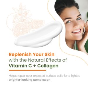 Natural Chemist Vitamin C & Collagen Daily Face Moisturizer - Firming, Reduces Fine Lines & Wrinkles, Skin Brightening Day Cream - Cruelty Free Korean Skin Care For All Skin Types - 1.69 Fl. oz.