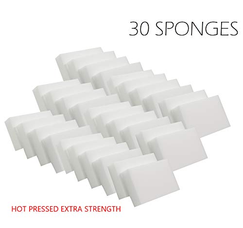 Extra Strength Value Deal, Magic Sponge Cleaners Eraser Pads - White - All Purpose - Long Lasting (30 XS Eraser Pack)