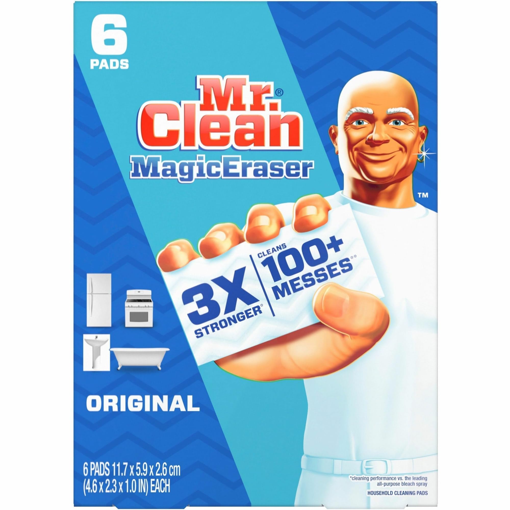 Mr. Clean® Magic Eraser Original Scrubbers, 6 Per Box, Case Of 6 Boxes