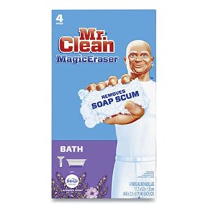 mr. clean magic eraser lavender scent with febreze, removes soap scum, 4 pads (pack of 2)