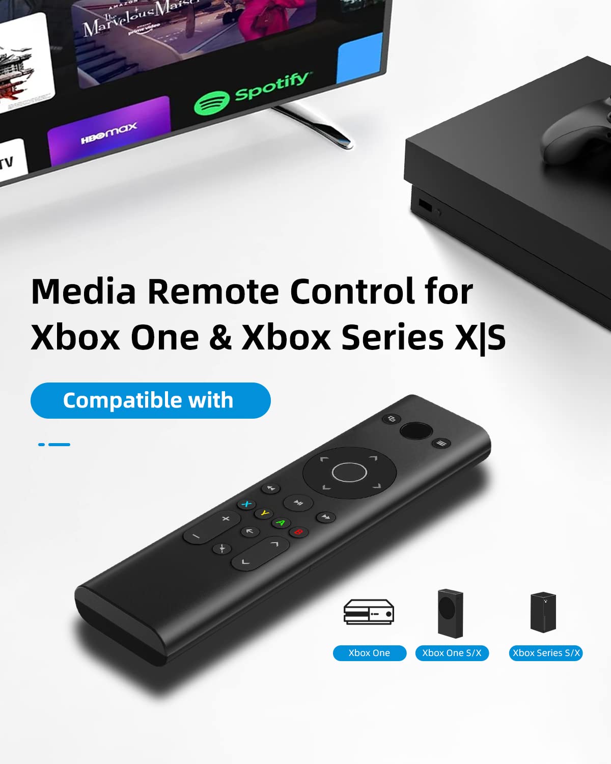 OLCLSS Media Remote Control for Xbox One, Xbox One X|S & Xbox Series X|S - Compatible with Multiple Console Models for Xbox