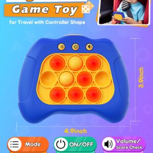 Light Up Bubble Up Fidget Toy, Electronic Quick Push Game Console, Birthday Gifts for 6 7 8 9 10-12 Year Boys and Girls Push Up Stress Toy, Concentration Fast Speed Puzzle Game for Family Party - Blue