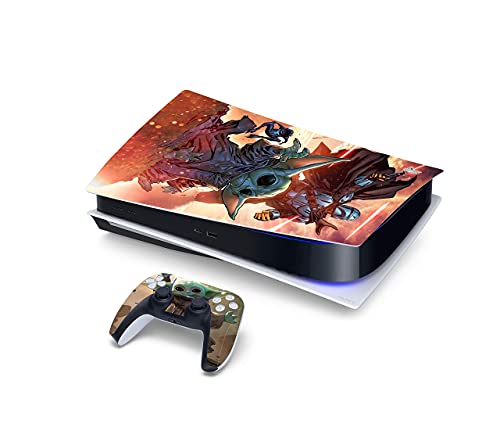 PEYANZ Ｐ.S.5 Skin for Console(Disk Edition) and Controllers Vinyl Sticker, Durable, Scratch Resistant, Bubble-Free