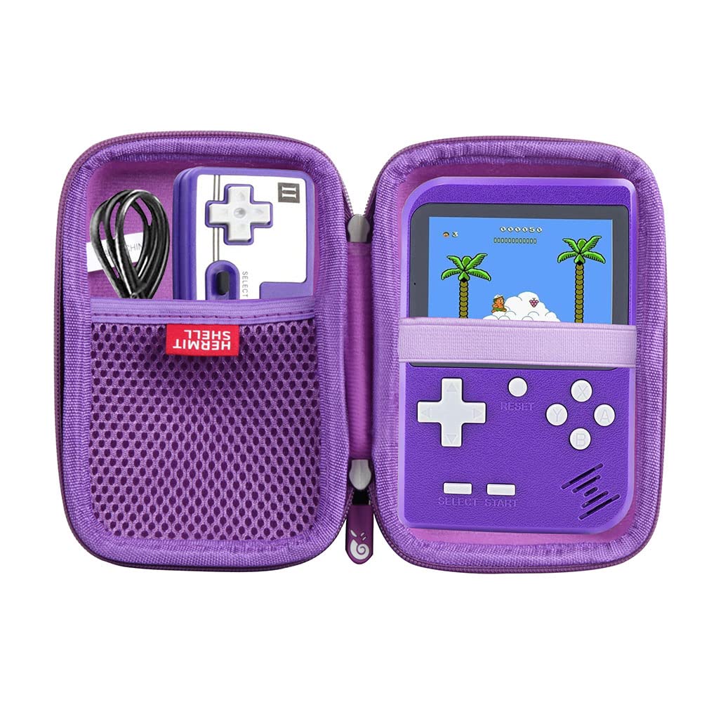 Hermitshell Hard Travel Case for Handheld Game Machine Retro Mini Game Player (Not Include The Handheld Game Console) (Purple)