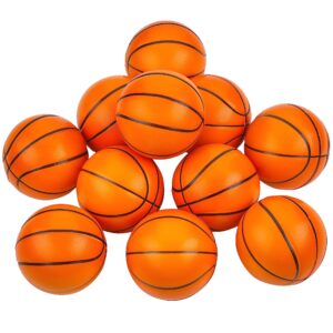 mini basketball stress balls - (pack of 24) 2.5 inch small foam basketballs for kids, sports theme party favor toys birthday party game, stress relief squeeze balls, stocking stuffers