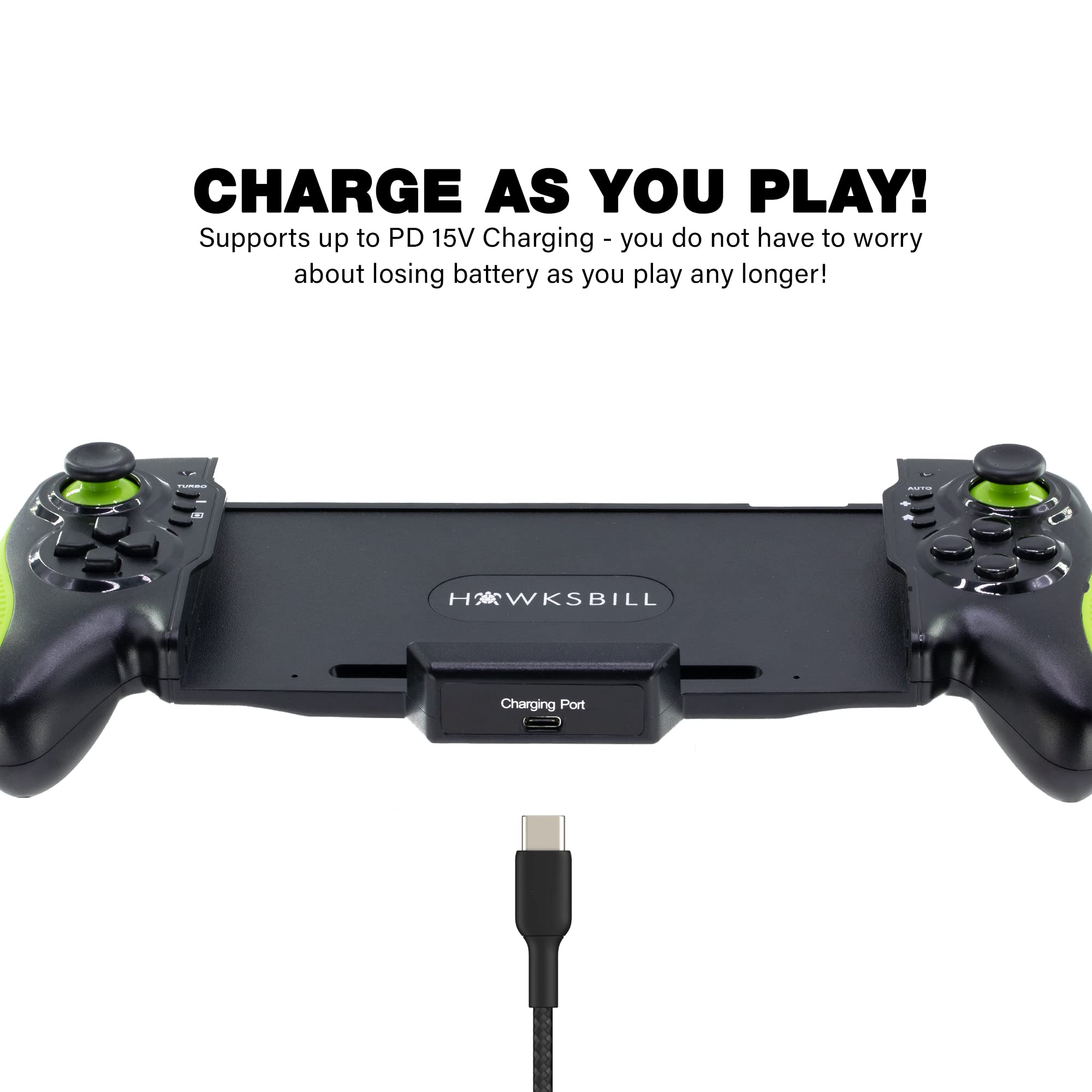 Hawksbill Nintendo Switch Compatible Handheld Controller, Plug and Play, Charging, Turbo and Auto Function