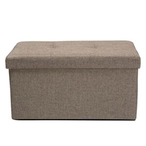 Simplify Polypropylene Storage Ottoman, Natural (F-0637-NATURAL)