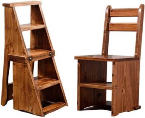 step stool wooden step stool for kitchen, bathroom, closet step stool stair chair seats portable flower rack 5-step ladder chair multifunctional folding chair library stepladder stools