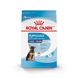 royal canin size health nutrition large puppy dry dog food, 17 lb bag