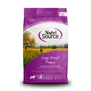 nutrisource dry puppy food for large breeds, chicken and rice, 26lb