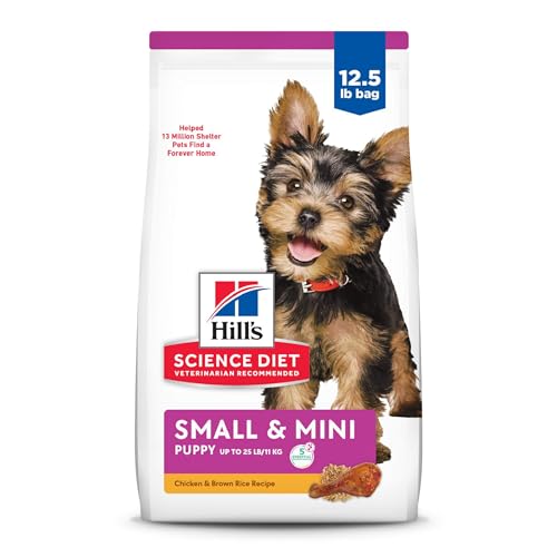 Hill's Science Diet Puppy, Puppy, Small & Mini Breeds Puppy Premium Nutrition, Dry Dog Food, Chicken & Barley, 12.5 lb Bag