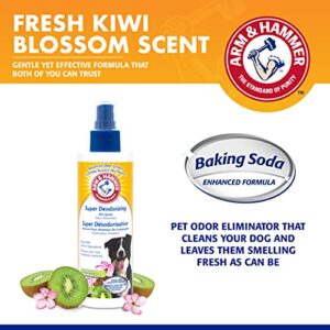 Arm & Hammer For Pets Super Deodorizing Spray for Dogs | Best Odor Eliminating Spray for All Dogs & Puppies | Fresh Kiwi Blossom Scent That Smells Great, 6.7 Ounces-1 Pack (FF9367)