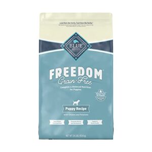 blue buffalo freedom grain free natural puppy dry dog food, chicken 24-lb