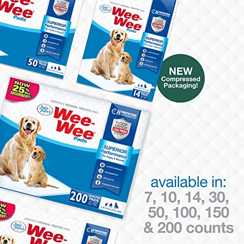 Four Paws Wee-Wee Superior Performance Pee Pads for Dogs - Dog & Puppy Pads for Potty Training - Dog Housebreaking & Puppy Supplies - 22" x 23" (200 Count)