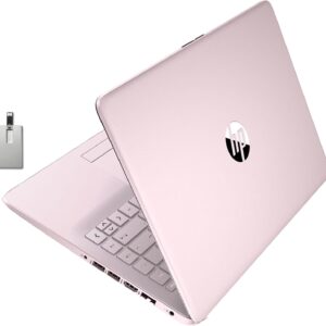 HP Stream 14" HD BrightView Laptop, Intel Celeron N4120 Processor, 16GB RAM, 64GB Storage, Intel HD Graphics, 720p Webcam, 1 Year Office 365, Pink, Win 11 S, 32GB Hotface USB Card