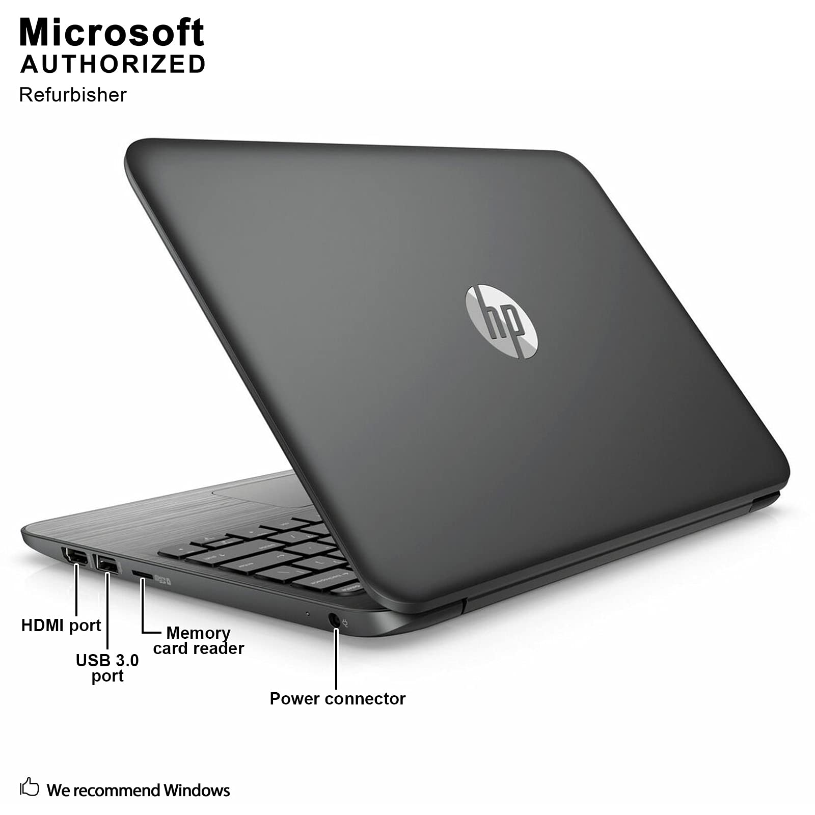 HP Stream 11 Pro G2 Laptop Computer 11.6 LED Display PC, Intel Dual-Core Processor, 4GB DDR3 RAM, 64GB eMMC, HD Webcam, HDMI, WiFi, Bluetooth, Windows 10 (Renewed)