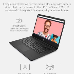 HP Stream 14" HD Touchscreen, Intel Celeron Dual-Core Processor, 4GB DDR4 Memory,192GB Storage (64GB eMMC+128GB Card),WiFi,Webcam,Bluetooth,1-Year Microsoft 365, Windows 10 S, Jet Black|TGCD Bundle