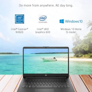 HP Stream 14" HD Touchscreen, Intel Celeron Dual-Core Processor, 4GB DDR4 Memory,192GB Storage (64GB eMMC+128GB Card),WiFi,Webcam,Bluetooth,1-Year Microsoft 365, Windows 10 S, Jet Black|TGCD Bundle