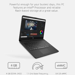 HP Stream 14" HD Touchscreen, Intel Celeron Dual-Core Processor, 4GB DDR4 Memory,192GB Storage (64GB eMMC+128GB Card),WiFi,Webcam,Bluetooth,1-Year Microsoft 365, Windows 10 S, Jet Black|TGCD Bundle