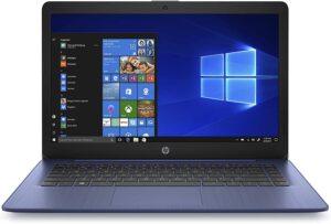 hp stream laptop 14-ds0010ds 14" amd a6-9220e amd radeon r4 graphics 4 gb ram 64 gb emmc w10 home in s mode bt webcam blue(renewed)