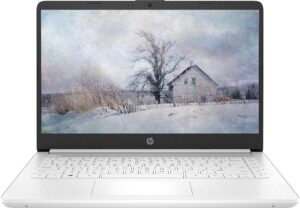 hp stream 14inch hd display, intel celeron n4120 quad-core processor, 32gb ddr4 ram, 128gb storage(64gb emmc+64gb card), wifi, webcam, bluetooth, win11, snow white (renewed)