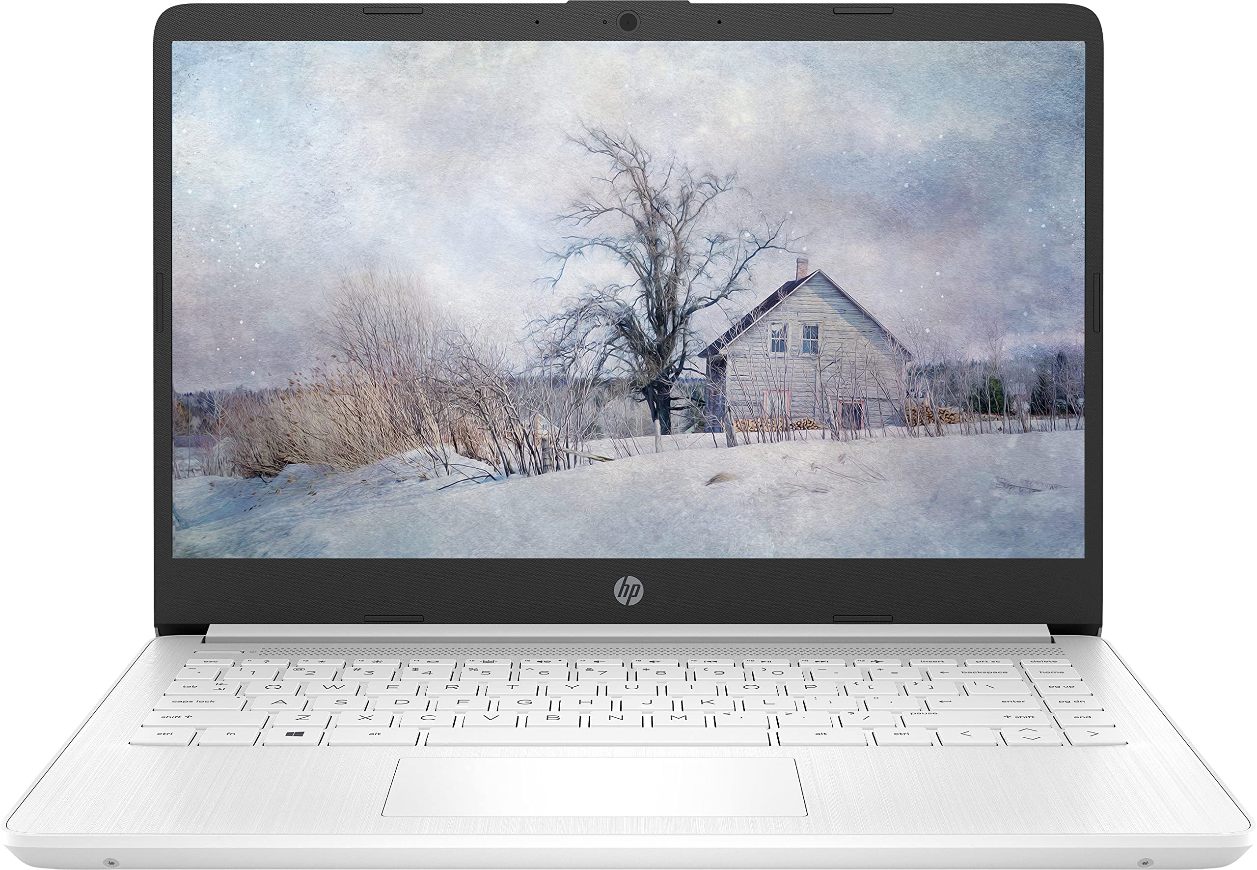 HP Stream 14inch HD Display, Intel Celeron N4120 Quad-Core Processor, 32GB DDR4 RAM, 128GB Storage(64GB eMMC+64GB Card), WiFi, Webcam, Bluetooth, Win11, Snow White (Renewed)