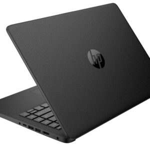 HP Stream Laptop, 14" HD Display, Intel Celeron N4120 Processor, 16GB Memory, 320GB Storage (64GB eMMC + 256GB Micro SD), Webcam, HDMI, Wi-Fi, USB-C, Windows 11 Home, Jet Black, JVQ MP