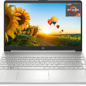 HP 2023 Newest 15.6" Laptop, Business and Office, AMD Ryzen 7 5700U Processor, 16GB RAM, 512GB SSD, Micro-Edge, 10H Battery Life, Full-Size KB, Wi-Fi 6, Bluetooth, Thin & Portable, Windows 11 Home