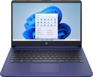 hp stream 14inch hd display, intel celeron dual-core processor, 8gb ddr4 memory, 128gb storage (64gb emmc+64gb card),wifi,webcam,bluetooth, windows 11 s, indigo blue (renewed)