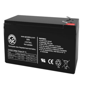 ajc battery compatible with apc back-ups cs 500 black bk500blk 12v 7ah ups battery