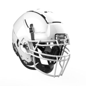 Schutt F7 2.0 Collegiate Football Helmet, ROPO DW NB VC Facemask Attached, Large, White