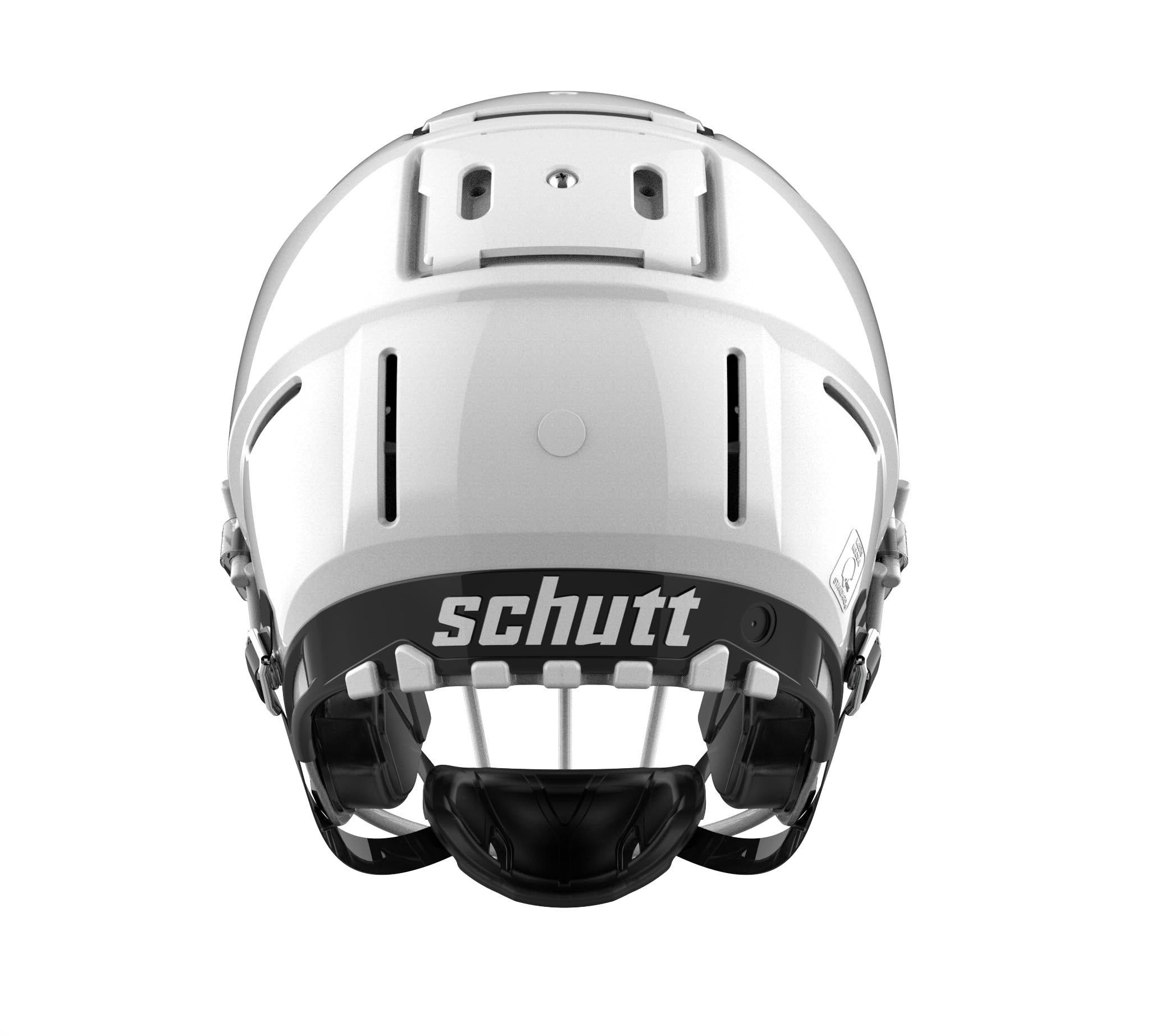 Schutt F7 2.0 Collegiate Football Helmet, ROPO DW NB VC Facemask Attached, Large, White