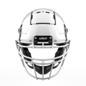 Schutt F7 2.0 Collegiate Football Helmet, ROPO DW NB VC Facemask Attached, Large, White