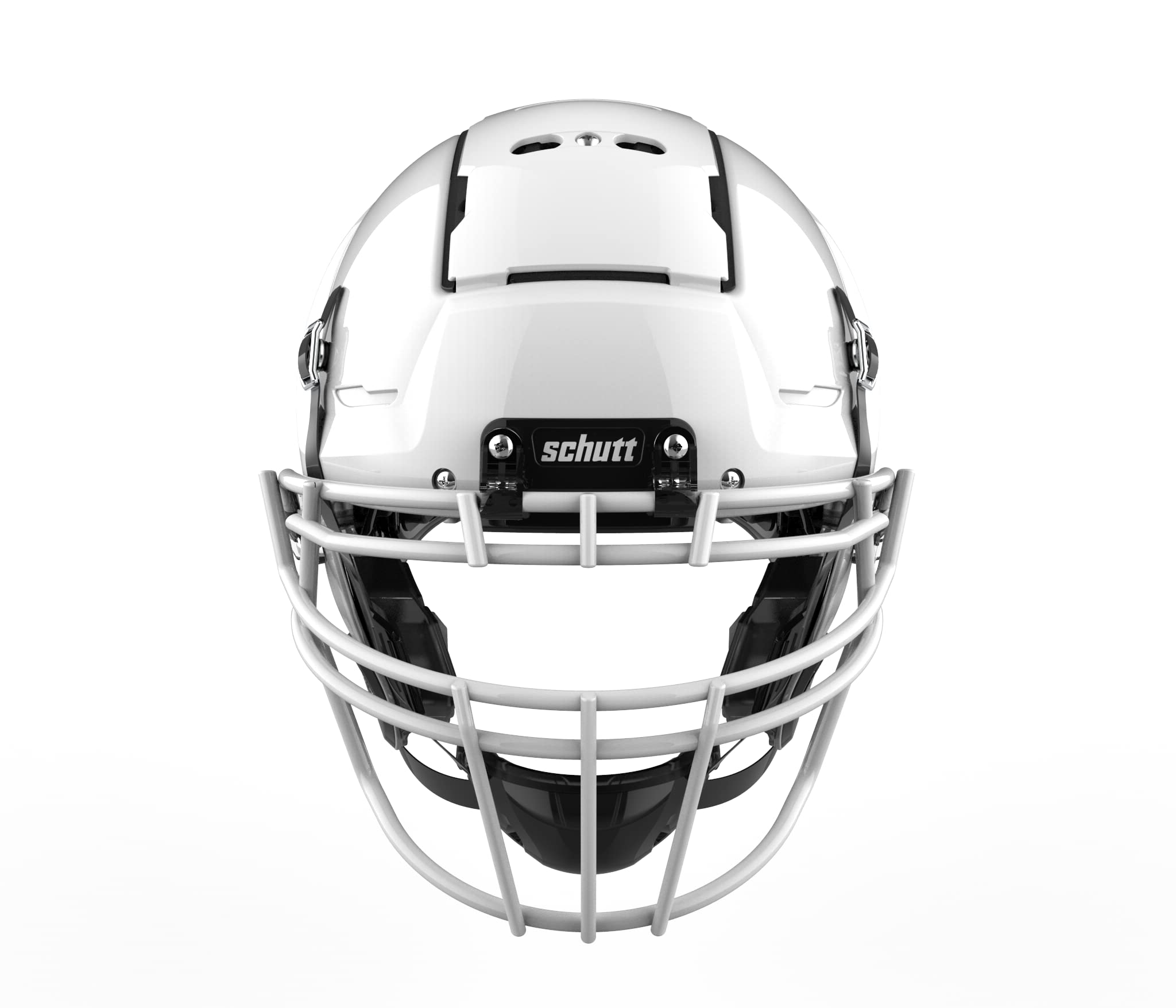 Schutt F7 2.0 Collegiate Football Helmet, ROPO DW NB VC Facemask Attached, Large, White