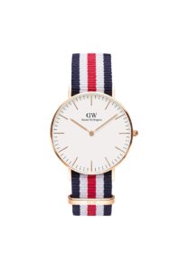 daniel wellington classic canterbury 40mm men's watch, dw classic fabric (polyester) rose gold watch for men