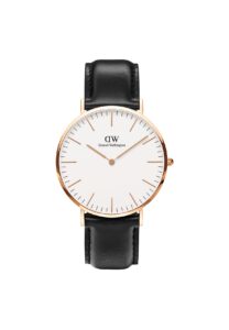 daniel wellington classic sheffield 40mm men's watch, dw classic leather rose gold watch for men