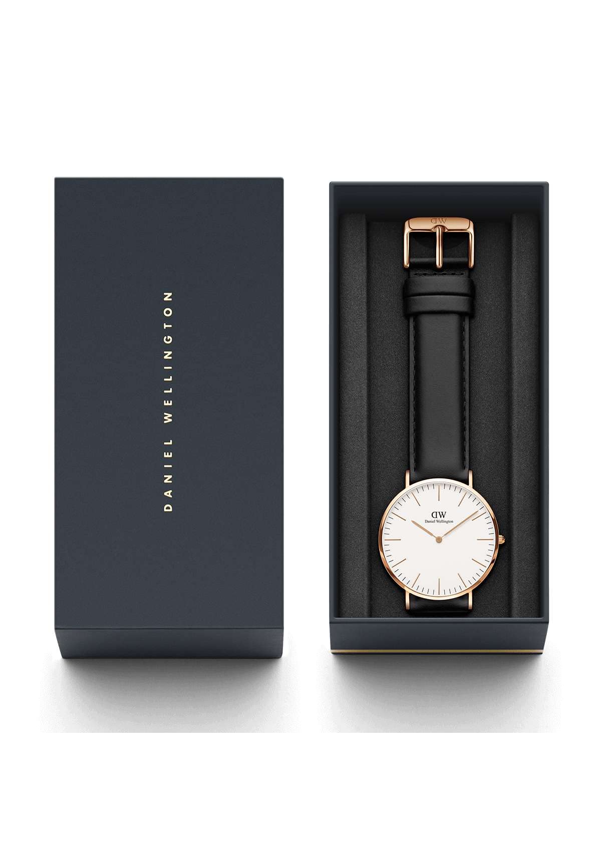 Daniel Wellington Classic Sheffield 40mm Men's Watch, DW Classic Leather Rose Gold Watch for Men