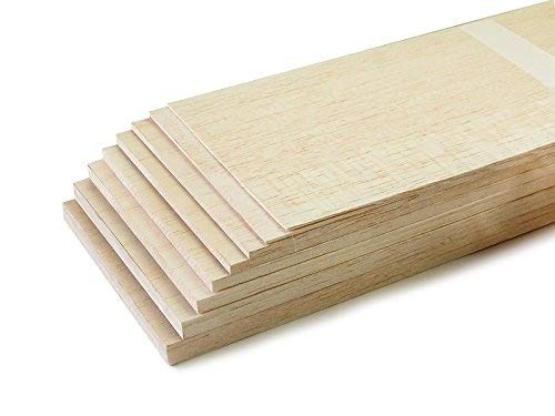 Dancing Wings Hobby AAA+ Balsa Wood Sheet Special for RC Airplane and Boat Model DIY Balsa Wood Sheet Pieces 1.5mm (Thickness) 500mm(Long) 100(Wide) mm (LS-QM-10-002)