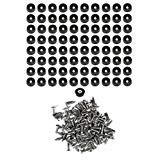 500 small round rubber feet - .250 h x .671 d w/screws - made in usa - food safe cutting boards electronics crafts #