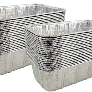 PACTOGO Loaf Pans - Disposable Aluminum Foil 1 1/2 lb. Bread Tins 8.5" X 4.5" X 2.3" (Pack of 500)