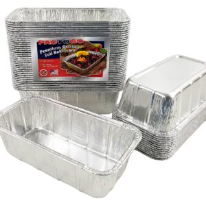 PACTOGO Loaf Pans - Disposable Aluminum Foil 1 1/2 lb. Bread Tins 8.5" X 4.5" X 2.3" (Pack of 500)