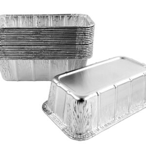 PACTOGO Loaf Pans - Disposable Aluminum Foil 1 1/2 lb. Bread Tins 8.5" X 4.5" X 2.3" (Pack of 500)