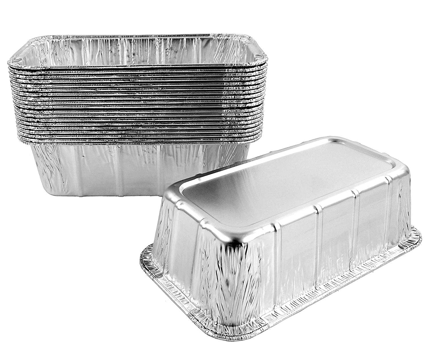 PACTOGO Loaf Pans - Disposable Aluminum Foil 1 1/2 lb. Bread Tins 8.5" X 4.5" X 2.3" (Pack of 500)